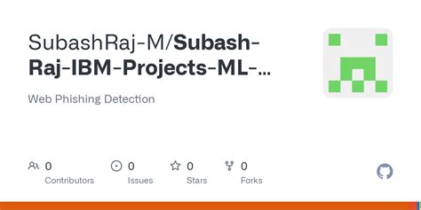 Github Subashraj M Subash Raj Ibm Projects Ml Python Integration Web Phishing Detection
