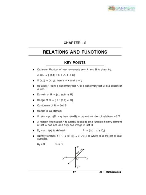 Relations And Functions Chapter 2 Pdf Function Mathematics