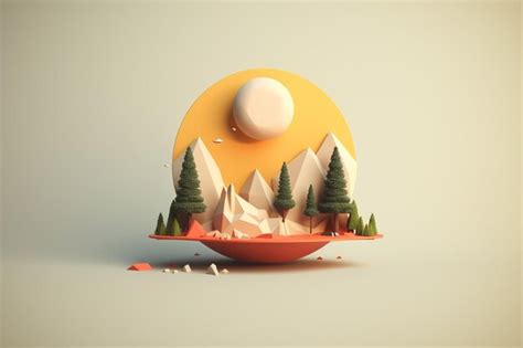 Premium Photo Abstract 3d Minimalistic Background