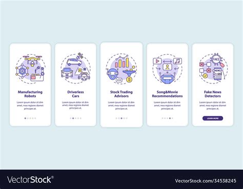Ai Application 2 Onboarding Mobile App Page Vector Image