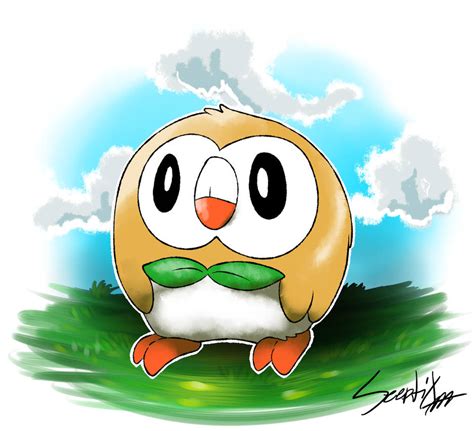 Oh No Another Rowlet Drawing By Sceptix On Deviantart