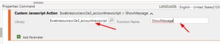Ribbon Workbench Part For Dynamics Add A Custom Button On Entity Form In Account With