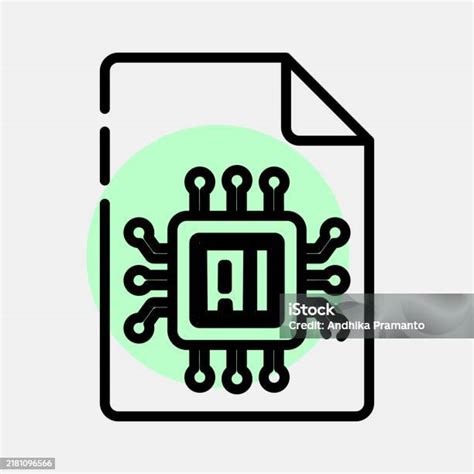 아이콘 Ai 문서 인공 지능 요소 색상 별색 스타일의 아이콘입니다 개념에 대한 스톡 벡터 아트 및 기타 이미지 개념 개념과 주제 개발 Istock