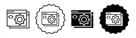 Back End Icon Set Collection Back End Outline Flat Icon 47539996