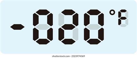 Digital Temperature Display Measurement Isolated On Stock Vector Royalty Free