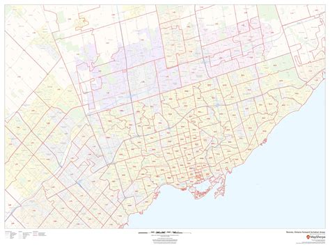 Toronto Ontario Canada Map With Zip Codes