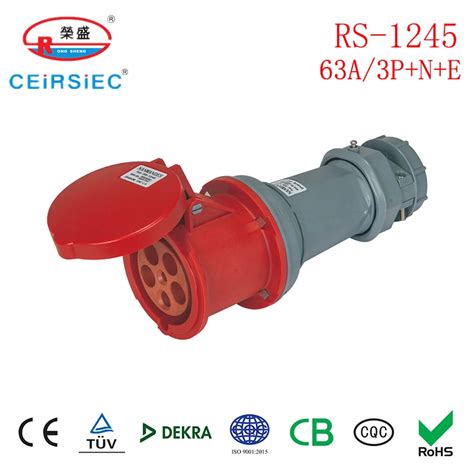 Cee Form 63a 3p E Industrial Connector For European Standard Ip67 In