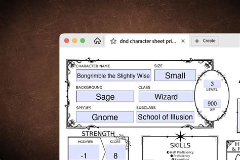 Dandd 2024 Character Sheet — Free Printable Pdf Wwg