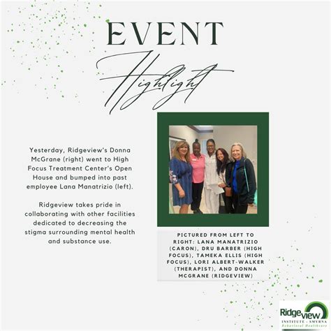 Ridgeview Institute Smyrna On Linkedin Yesterday Ridgeviews Donna