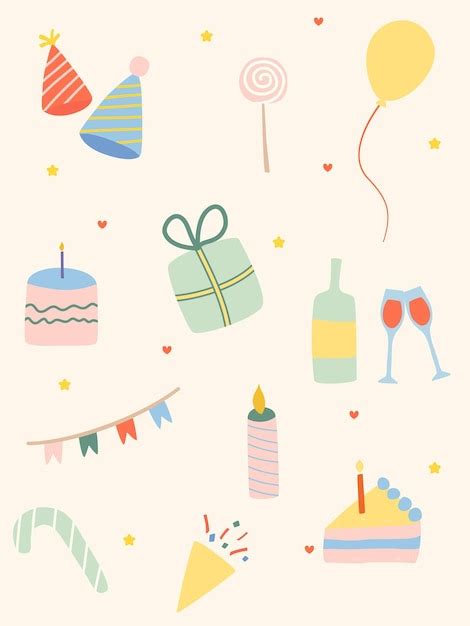 생일 일러스트 이미지 Freepik에서 무료 다운로드