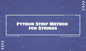 Python Strip Method For Strings H2K Infosys Blog