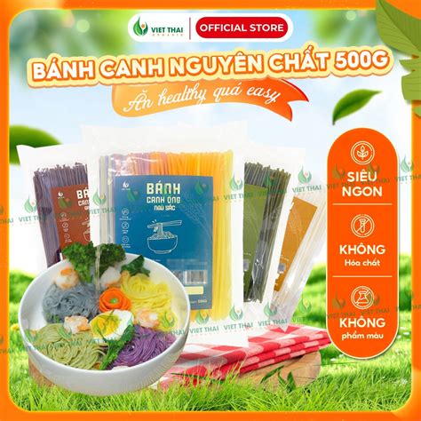 Bánh Canh Ống Gạo Lứt Ngũ Sắc Chùm Ngây Tinh Bột Gạo Eatclean Việt