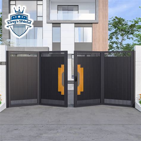 Outdoor Automatic 4 Leaf Aluminum Folding Sliding Gate Weatherproof