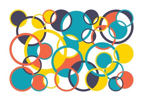 Premium Vector Modern Vector Abstract Geometric Background With Circles And Semi Circles In