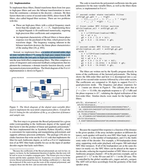 How To Implement A Series Of Second Order Digital State Variable