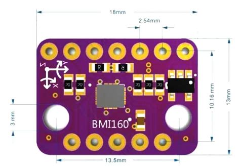 Bmi160 6 Axis Rate Gyro Gravity Accelerometer Sensor Module Xpart