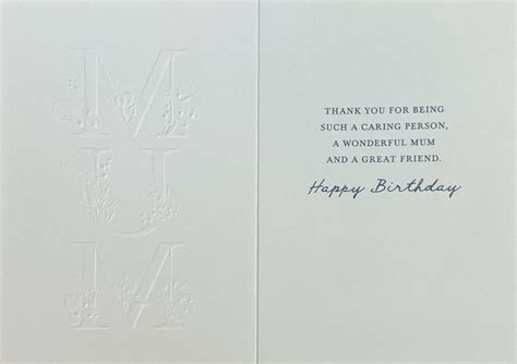 Mum Birthday Card Mum Floral Letters Card And Caboodle