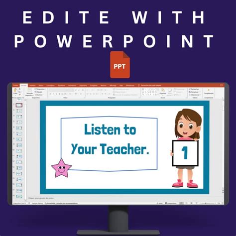 Cute Classroom Rules Procedures And Routines Powerpoint Slide 3rd And 4th