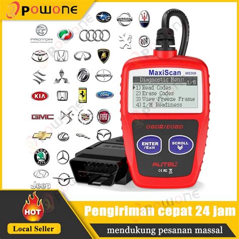 Jual MS309 OBD2 Scanner Pembaca Kode Mesin Mobil Periksa Status Monitor Emisi DAPAT Diagnostik