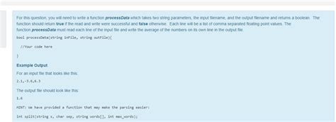 Solved For This Question You Will Need To Write A Function