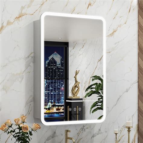 Acemiro Medicine Cabinet With Lights 20×32 Inch Lighted