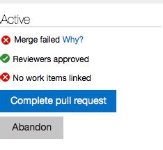 Github TFS Git Pull Requests Merge Failed Stack Overflow