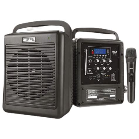 Ahuja WP M Portable PA System With Wireless Mike USB Player And Battery Backup