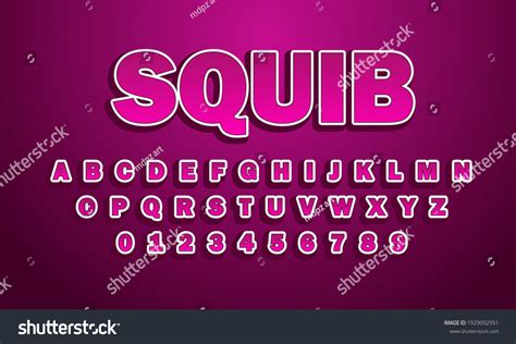 Text Effect Squib Font Alphabet Stock Vector Royalty Free 1929092951 Text Effect Squib Font Alphabet Stock Vector Royalty Free 1929092951