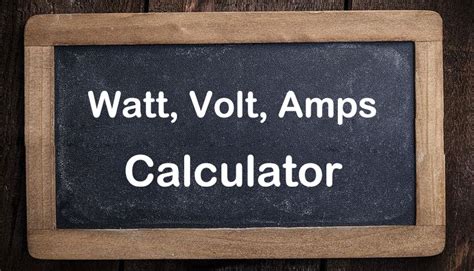 Watts Volts Amps Calculator JMHPOWER
