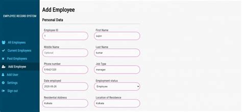 Employee Record Management System Project In Php With Source Code And