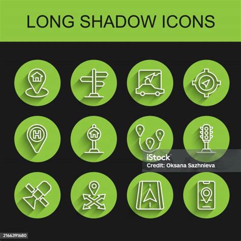 회선 위성 위치 집 도시지도 탐색 교통 호텔 표지판 신호등 및 경로 위치 아이콘을 설정합니다 벡터 공항에 대한 스톡 벡터 아트 및 기타 이미지 Istock