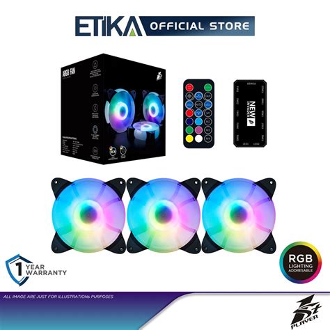 1st Player CC ARGB RGB 3 In 1 Combo Pack Case Fan 3x RGB LED PC Dual Ring Fan Controller Hub