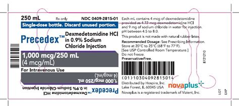 Dailymed Precedex Dexmedetomidine Hydrochloride Injection Solution