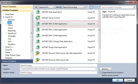 MVC 4 0 Yazı Dizisi Bölüm 2 ASP NET MVC Framework Kurulum ve Kullanım