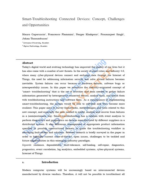 smart troubleshooting connected devices concept challenges and