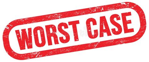 Worst Case Text Written On Red Stamp Sign Stock Illustration