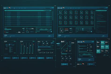 HUD Interface Elements XT On Yellow Images Creative Store