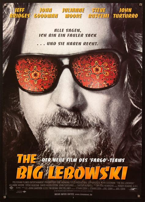 The Big Lebowski Movie Poster 1998 German A0 33x46
