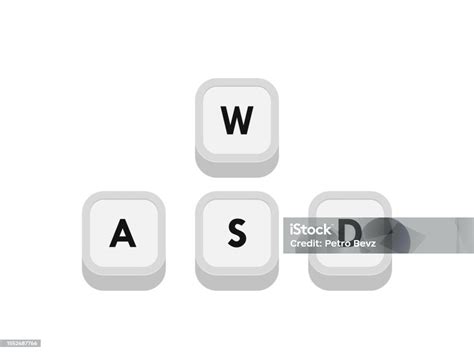 wasd computer keyboard buttons hotkeys combination for gaming and
