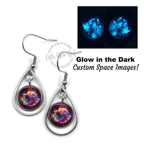 Custom Glow In The Dark Galaxy Earrings Mix And Match Galaxies