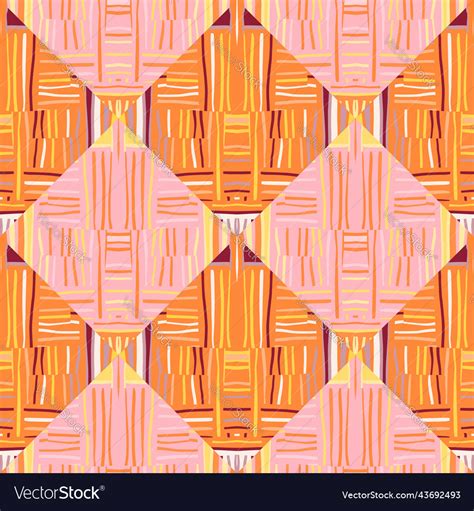 Abstract Geometric Ethnic Mosaic Seamless Pattern Vector Image