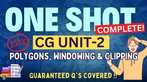 cg unit 2 complete one shot 🔥 polygons windowing and clipping sppu second year youtube