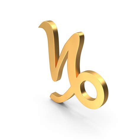 Capricorn Astrology Symbol Gold Png Images And Psds For Download