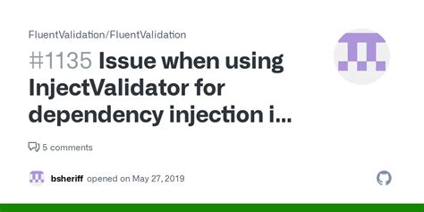 issue when using injectvalidator for dependency injection in core