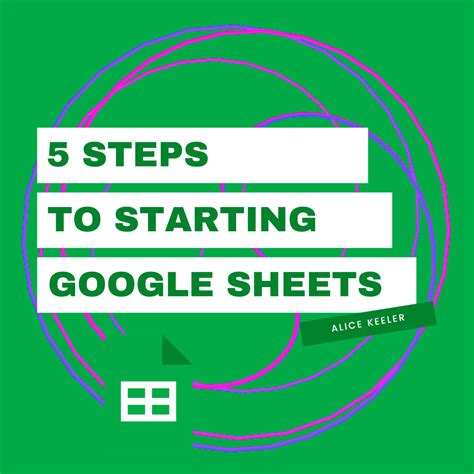 5 Steps to Starting Google Sheets - Teacher Tech with Alice Keeler