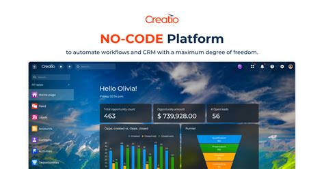 No Code Platform To Automate Workflows And CRM Creatio