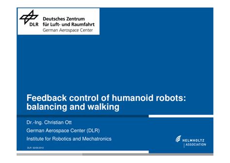 Ppt Feedback Control Of Humanoid Robots Balancing And Walking Dr