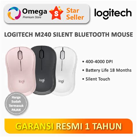 Jual Logitech M240 Silent Bluetooth Mouse Shopee Indonesia