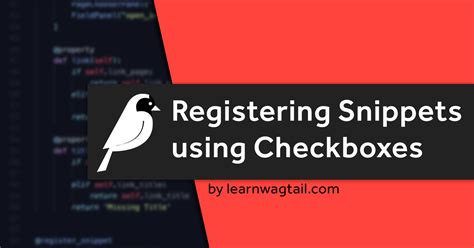 Registering Snippets Blog Category Using Checkboxes LearnWagtail Com