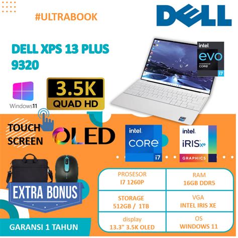 Jual Laptop Tipis Dell Xps Plus I Gen Gb K Touch Win Shopee Indonesia